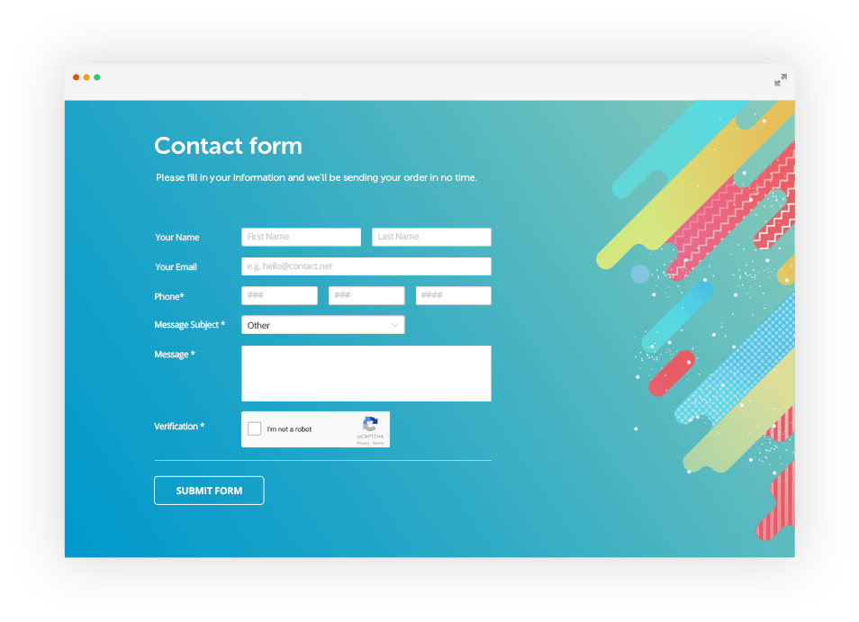 Email Form Web Forms With Email Notifications 123FormBuilder